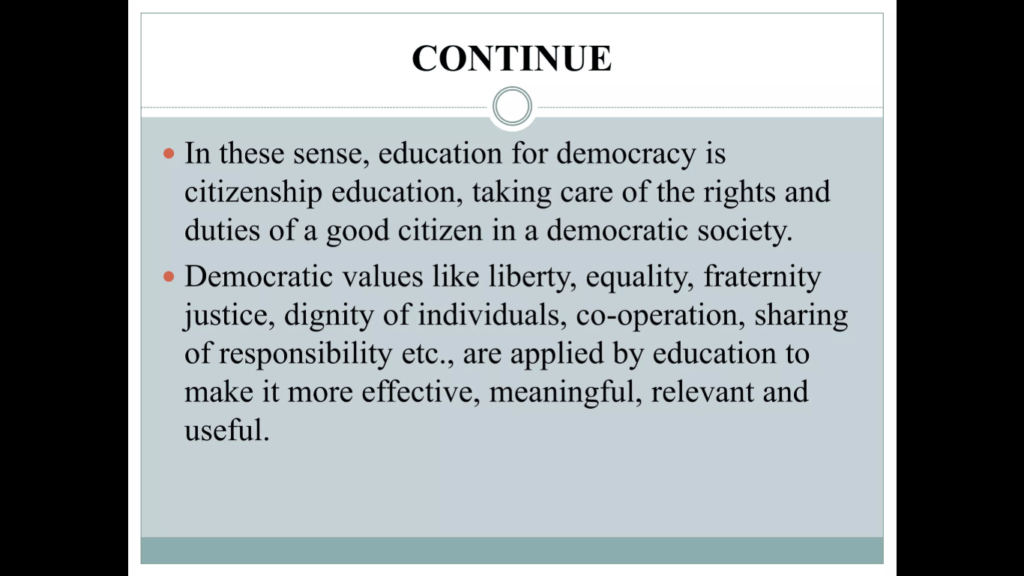 Education and Democracy | Sociology of Education | cuitutorial